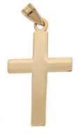 14K Yellow Gold Flat High Shine Cross SKU: 50124 – M.S.C. Sales